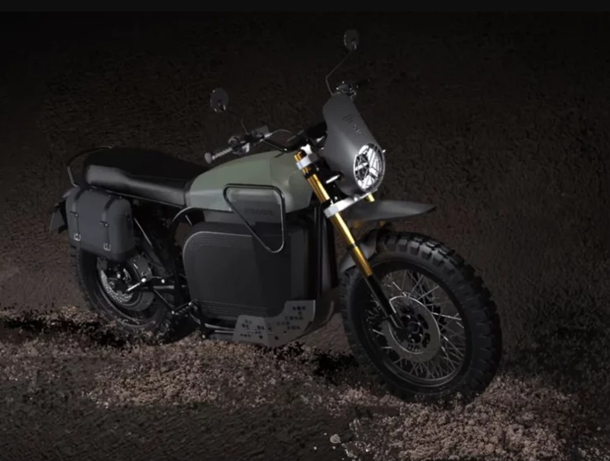 Primeira scrambler elétrica do mundo encara qualquer terreno e roda até ...