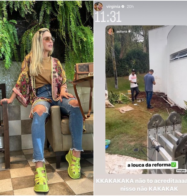 Poliana Rocha mostra andamento da obra em sua casa e brinca que é a louca das reformas - Casa e ...