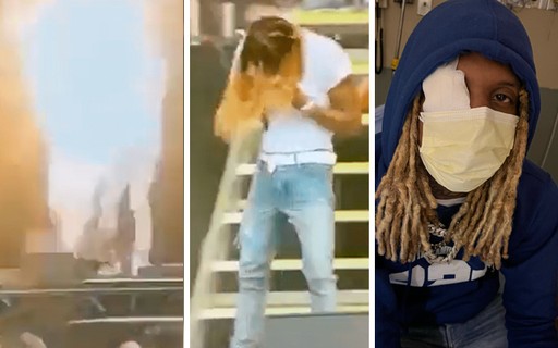 Rapper é atingido por fogos em palco durante apresentação. Confira ...