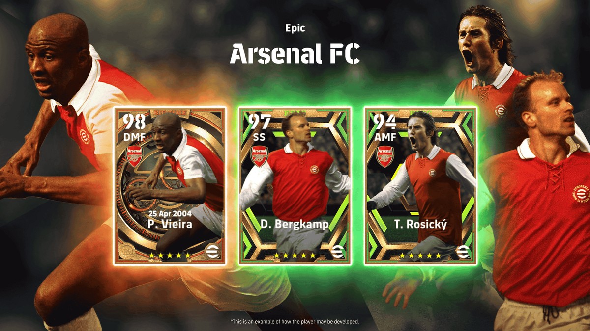 eFootball 2023 homenageia lendas do Arsenal com cartas épicas | pes | ge