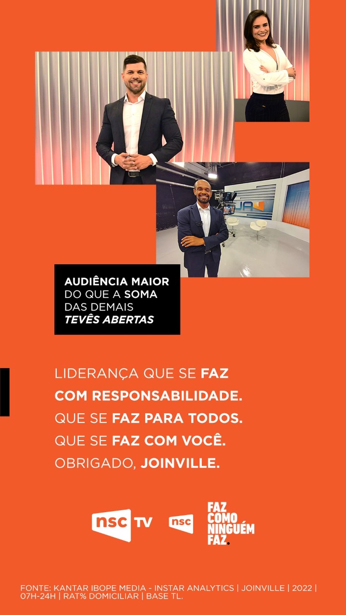 NSC TV Joinville segue com a preferência do público na cidade mais ...