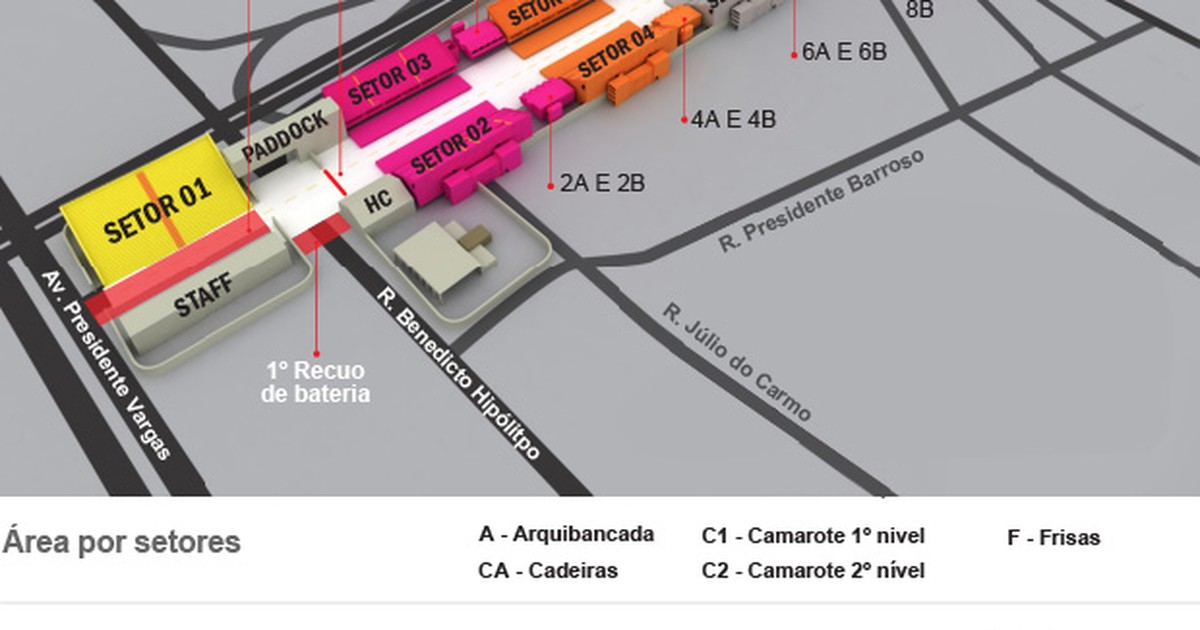 G1 - Conheça todos os setores do Sambódromo do Rio - notícias em ...