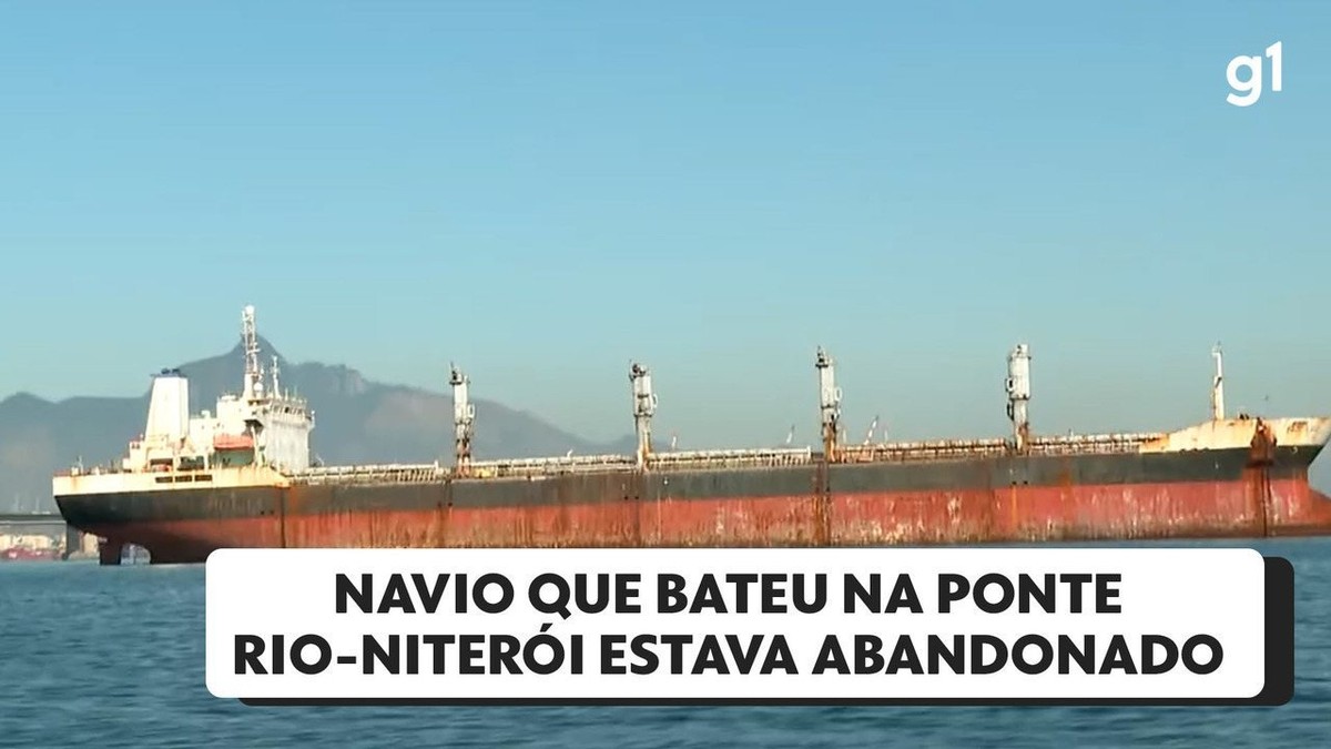 Navio que bateu na Ponte estava ancorado na Baía desde 2016; RJ2 ...