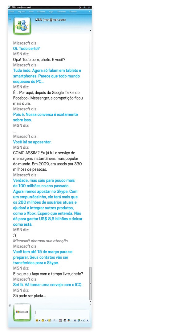 MSN Messenger está offline - Época Negócios | Ideias