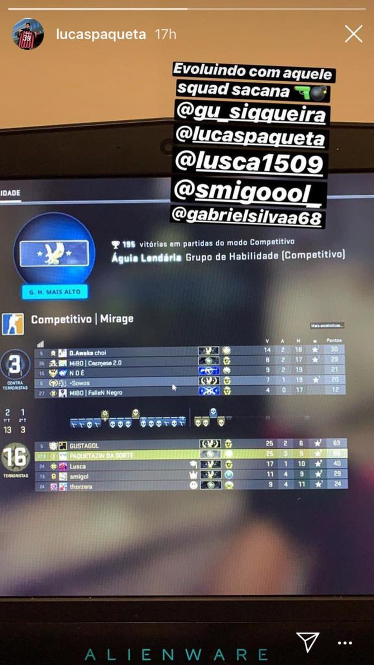 Patente alta: Lucas Paquetá mostra habilidade no CS:GO e ranking ...