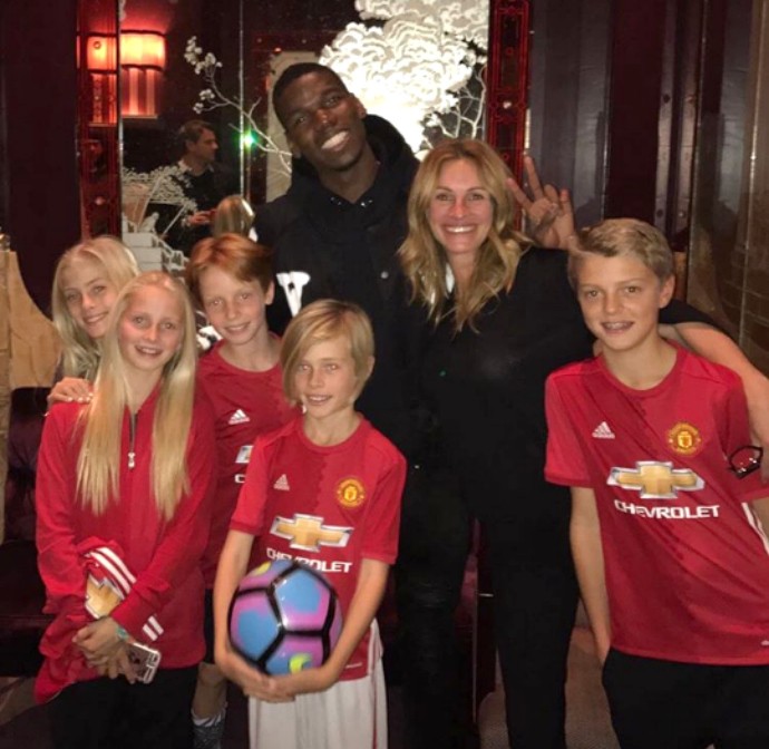 Pogba ganha beijinho de Julia Roberts e tira onda: “Quem é o sortudo ...