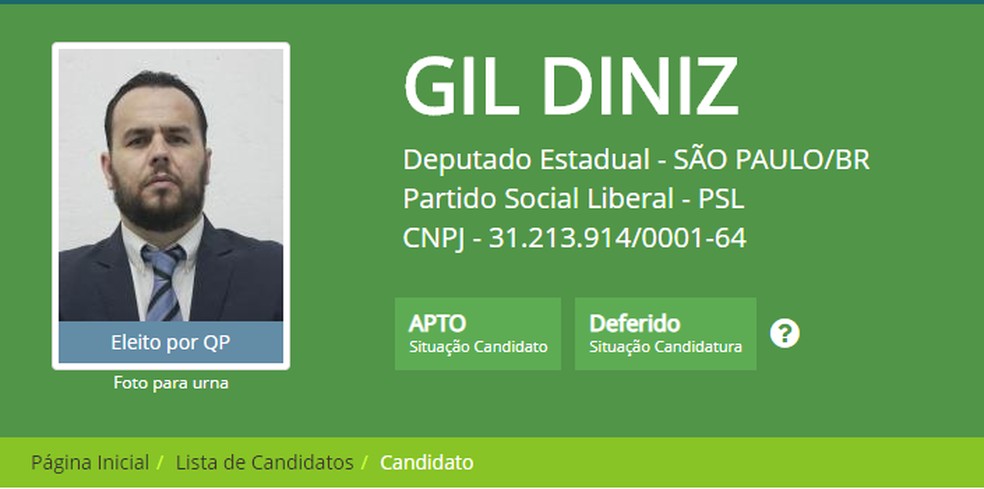 MP instaura inquérito contra o deputado Gil Diniz, líder do PSL na ...