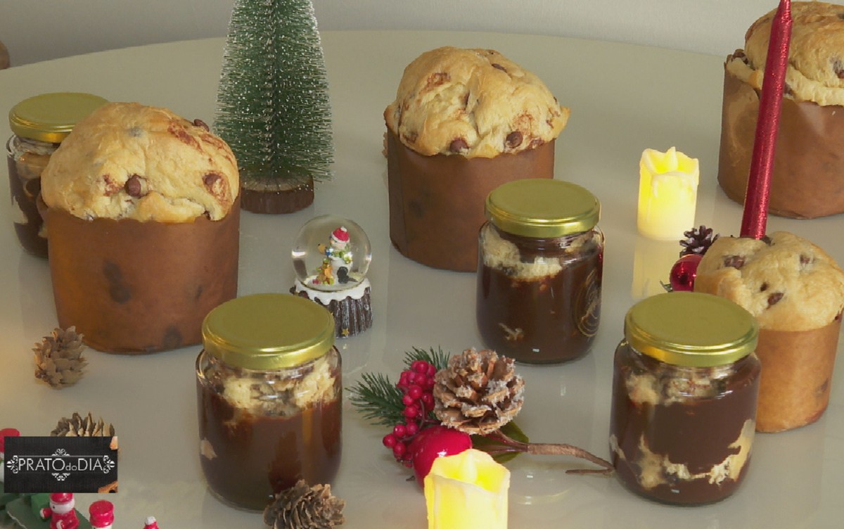 Aprenda a receita de chocotone no pote trufado com café | Prato do Dia | G1