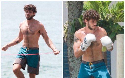 Chay Suede mostra corpo sarado em treino de boxe com personal no Rio ...