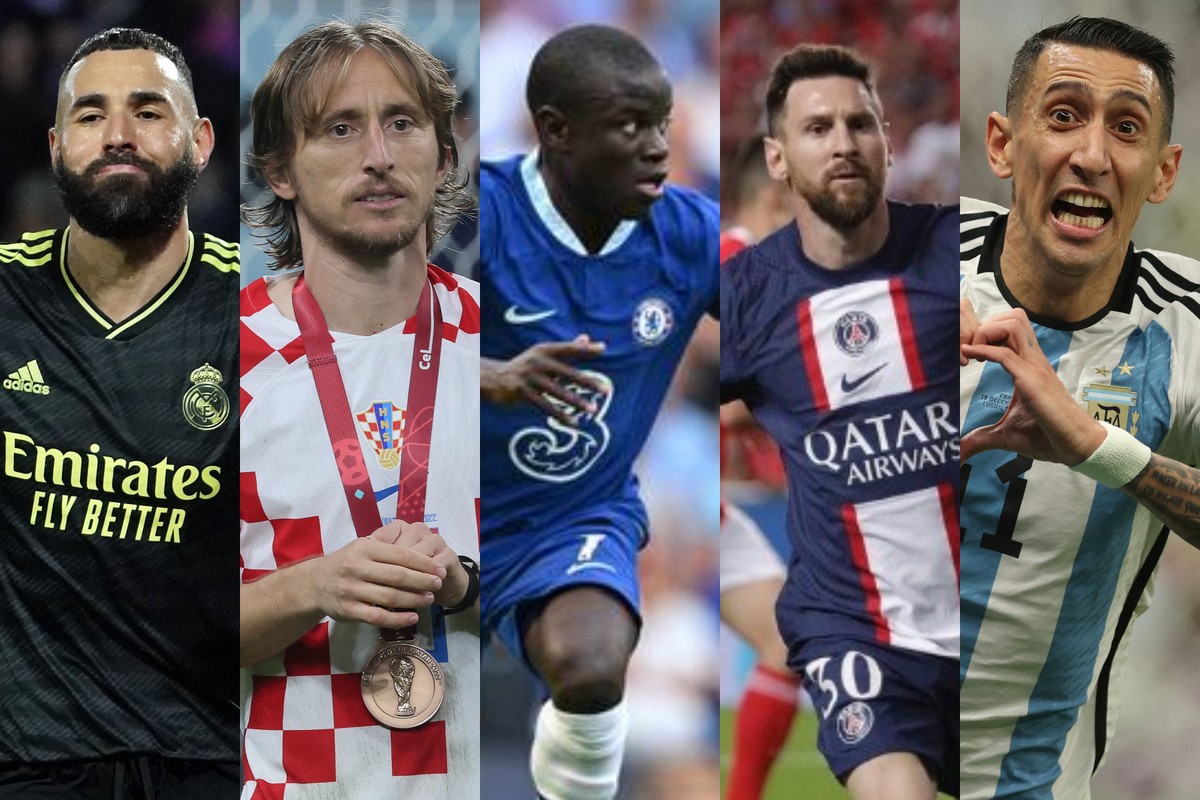 Cabe no seu time? Benzema, Modric, Kante, Messi e Di María já podem ...
