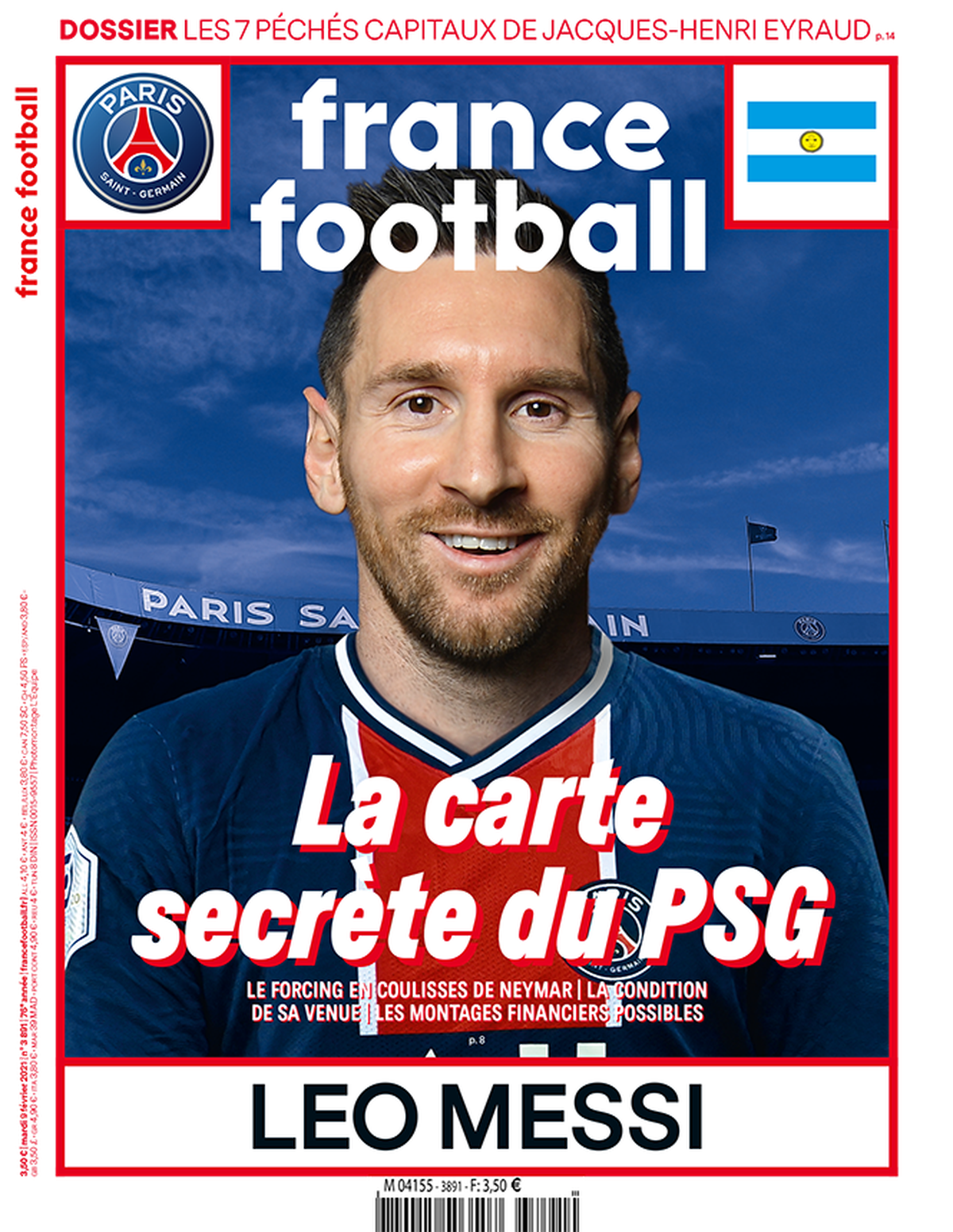 Messi é capa da revista France Football: “A carta secreta do PSG ...