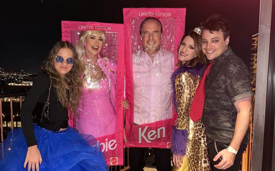 Ana Paula Siebert, Roberto Justus e Rafa vão à festa com tema 'Barbie ...