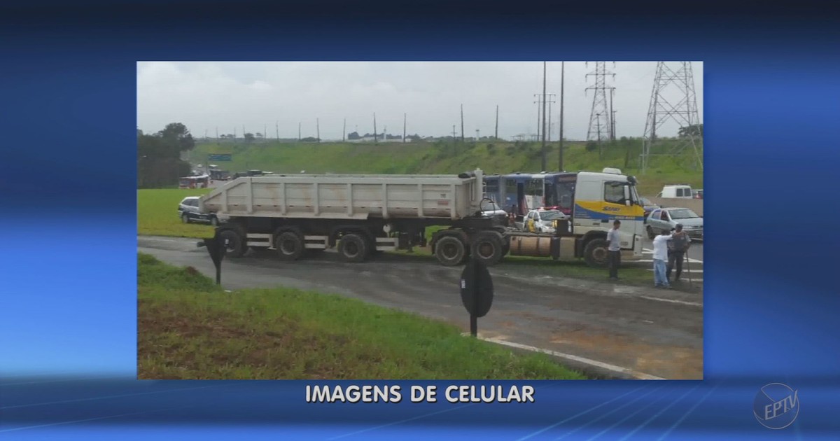 G1 - Trevo do Bosch em Campinas é liberado após retirada de caminhão ...
