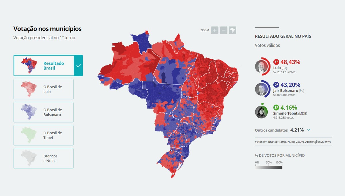 Veja Como Foi A Votação Para Presidente Em Cada Cidade Do País