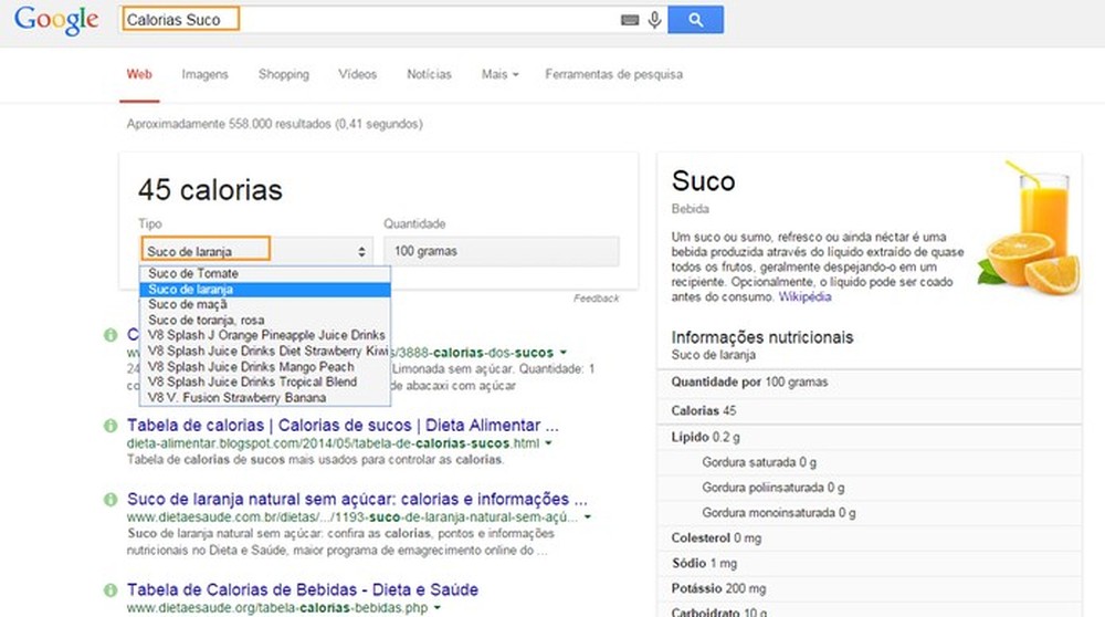 SAIBA COMO CONTAR CALORIAS DE ALIMENTOS USANDO O GOOGLE: GUIA DE DICAS ...