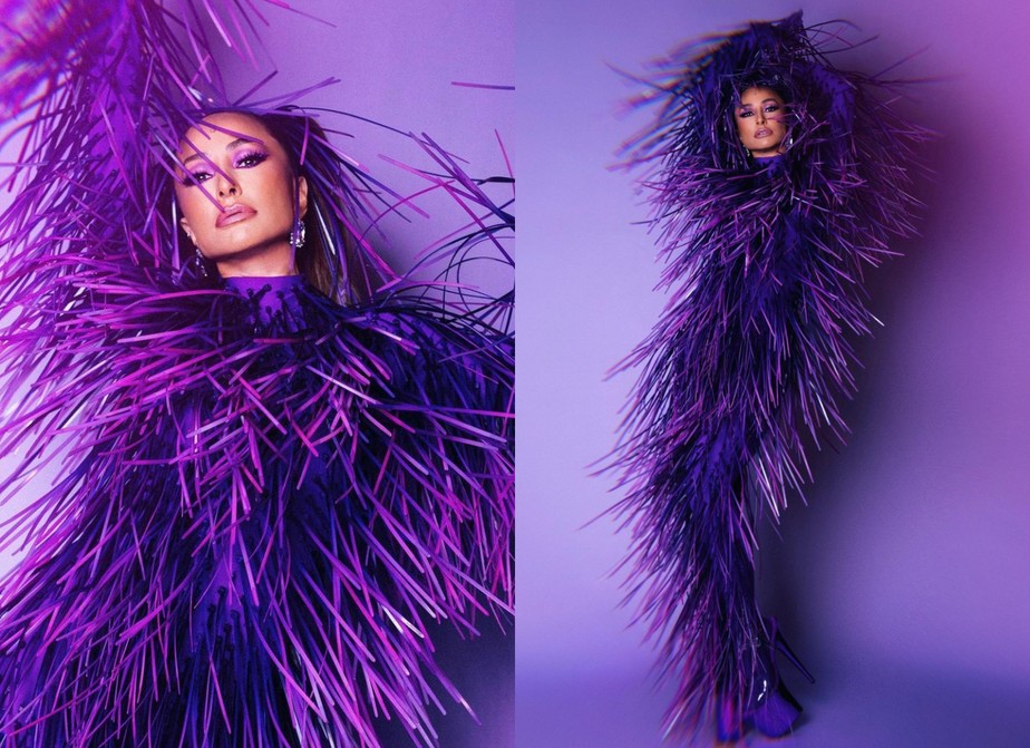 Sabrina Sato usa 3 mil lacres de plástico em look para curtir Sapucaí