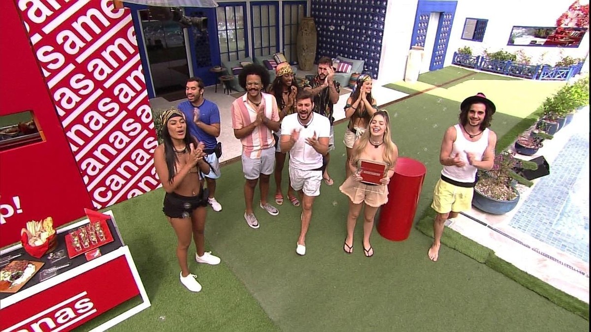 Confinados do BBB21 se divertem em Pool Party Americanas | casa BBB | Gshow