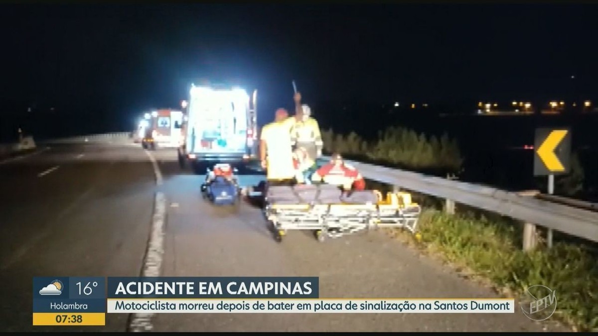 Motociclista colide contra placa e morre em acidente na Rodovia Santos Dumont, em Campinas ...