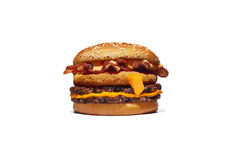 Burger King lança novo integrante da família Mega Stacker: o Cheddar ...