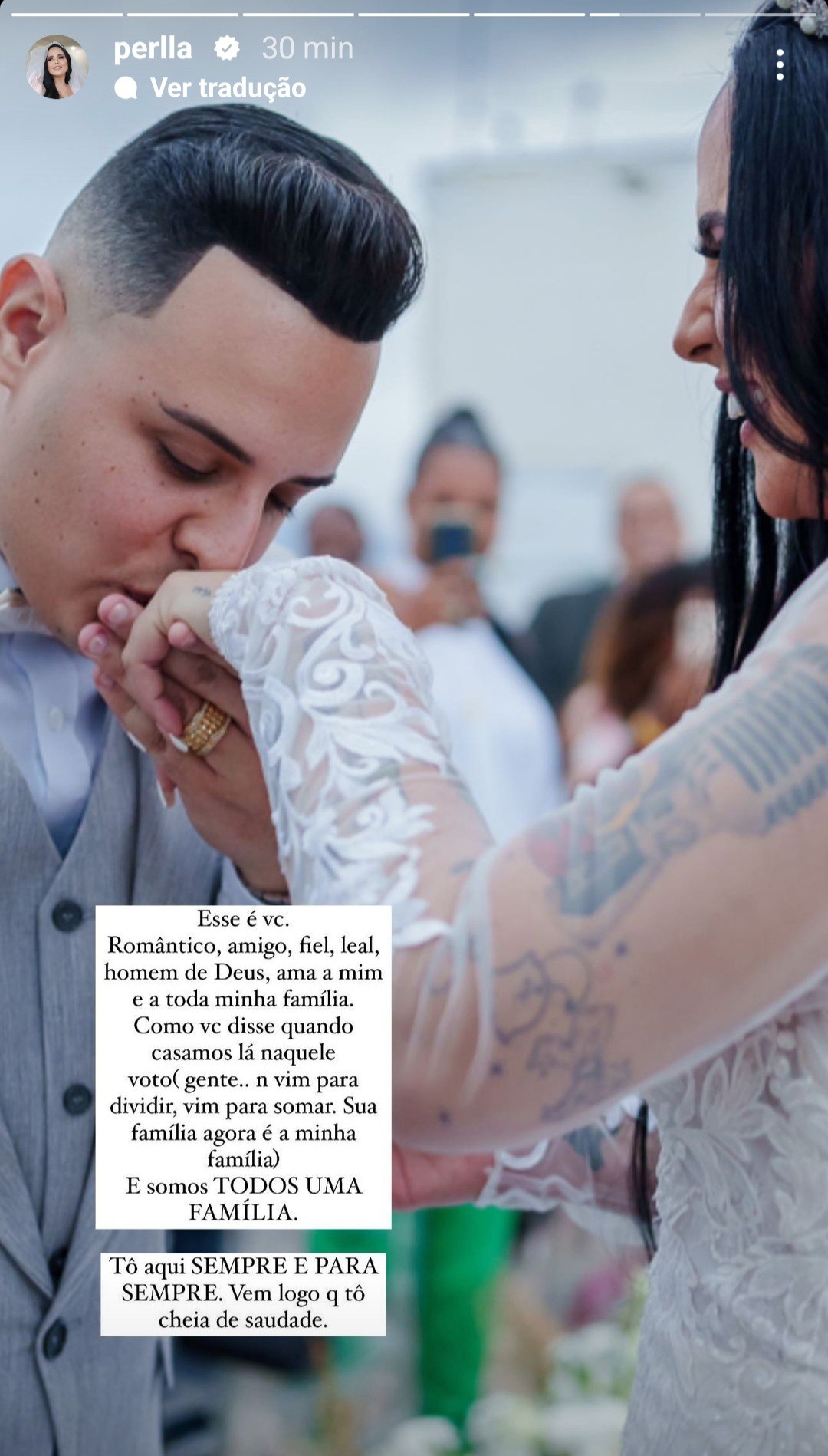 Perlla se declara ao marido nas redes sociais após prisão: 'Cheia de ...