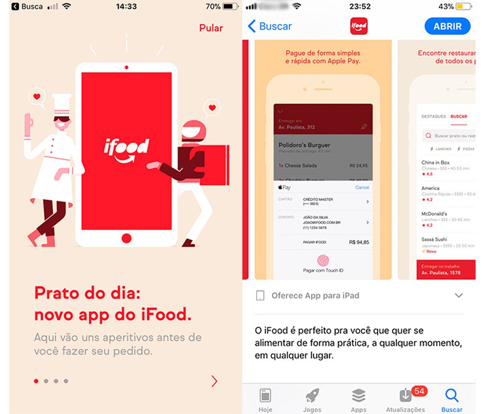 iFood ou SpoonRocket: conheça as características de apps para pedir ...
