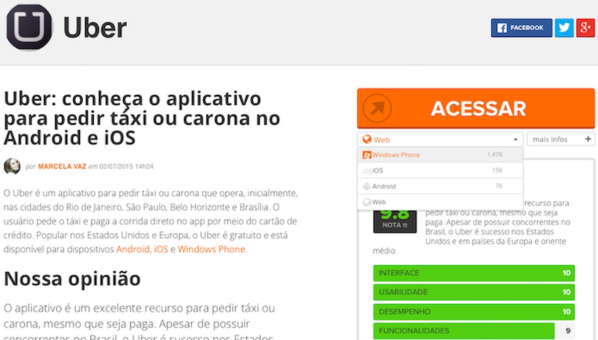 Uber ganha app universal no Windows 10; saiba como instalar no PC ...