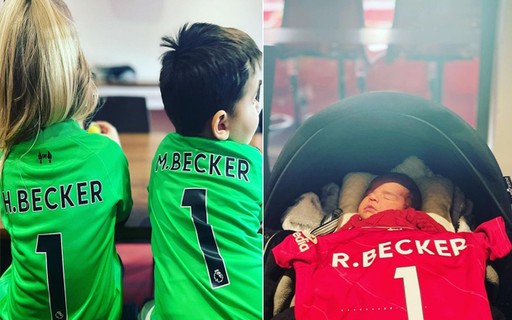 Filhos de Alisson Becker surgem em foto torcendo pelo pai e enche a web ...