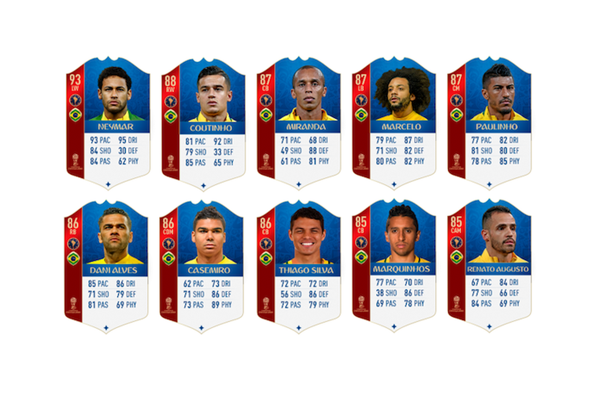 FIFA 18: EA revela cartas da Seleção Brasileira da Copa do Mundo ...