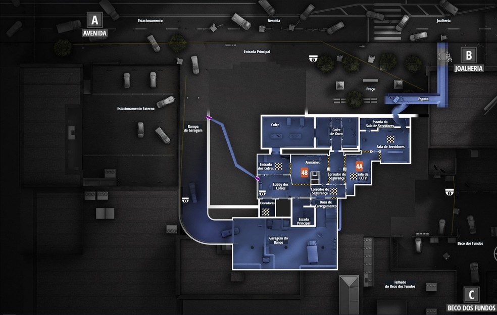 Banco no Rainbow Six Siege: veja os lugares e pontos de referência do ...