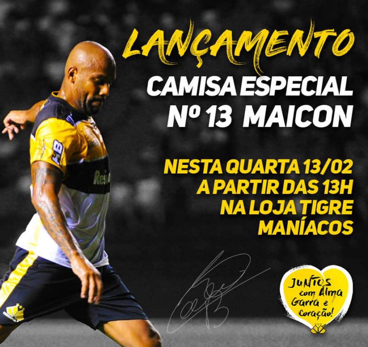 Criciúma anuncia lançamento de camisa especial para Maicon | criciúma | ge