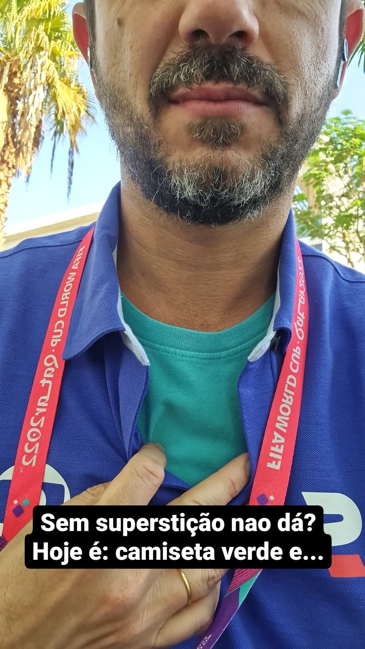 Felipe Andreoli mostra superstição para estreia do Brasil na Copa ...