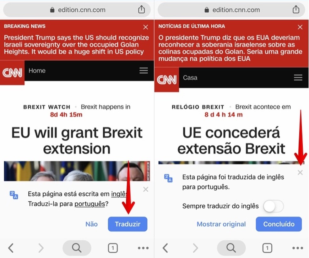 Como traduzir uma página no Google Chrome pelo celular | Navegadores ...