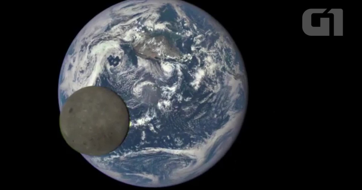G1 - Nasa registra passagem da Lua em frente à Terra; veja vídeo ...