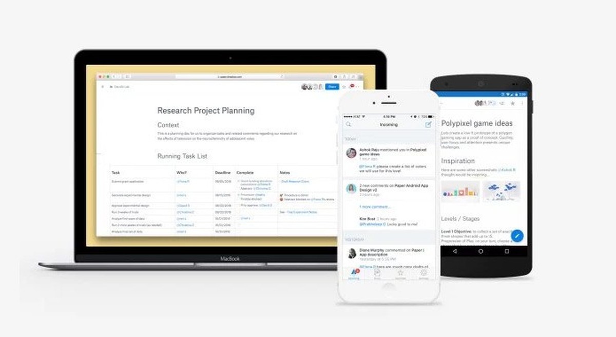 Dropbox Paper, novo rival para o Google Docs, é lançado no Brasil ...