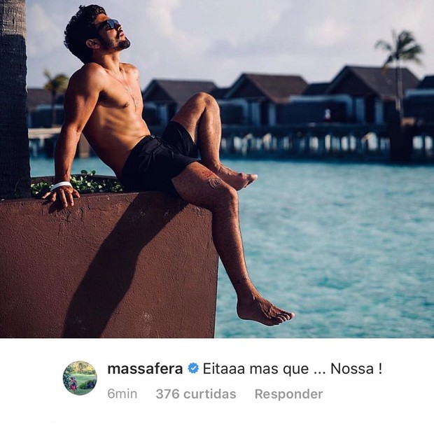 Grazi Massafera comenta em foto de Caio Castro e vira meme: Grazi Massafera comenta em foto de Caio Castro e vira meme: