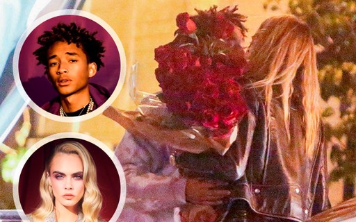 Filho de Will Smith beija Cara Delevingne, após presenteá-la com buquê ...