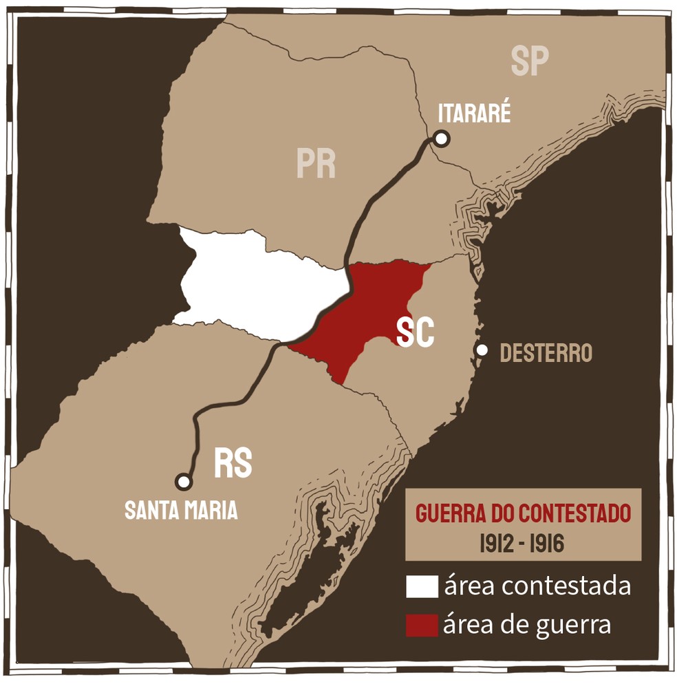 Guerra Do Contestado Mapa - RETOEDU