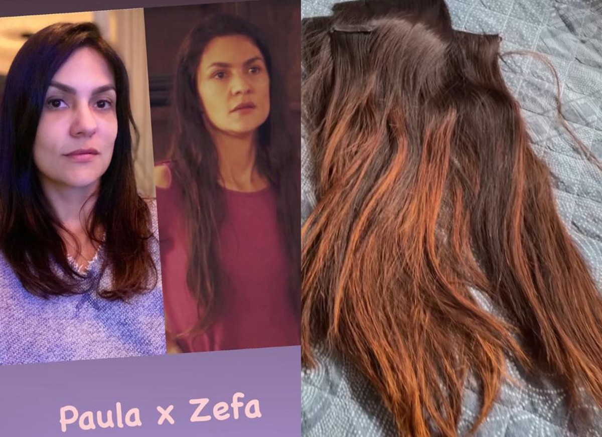 Paula Barbosa se despede do visual de Zefa 1 mês após fim de 'Pantanal': "Tirando os cabelões ...