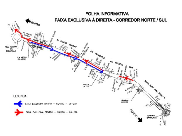G1 Cet Anuncia Implantação De Faixa De ônibus No Corredor Norte Sul
