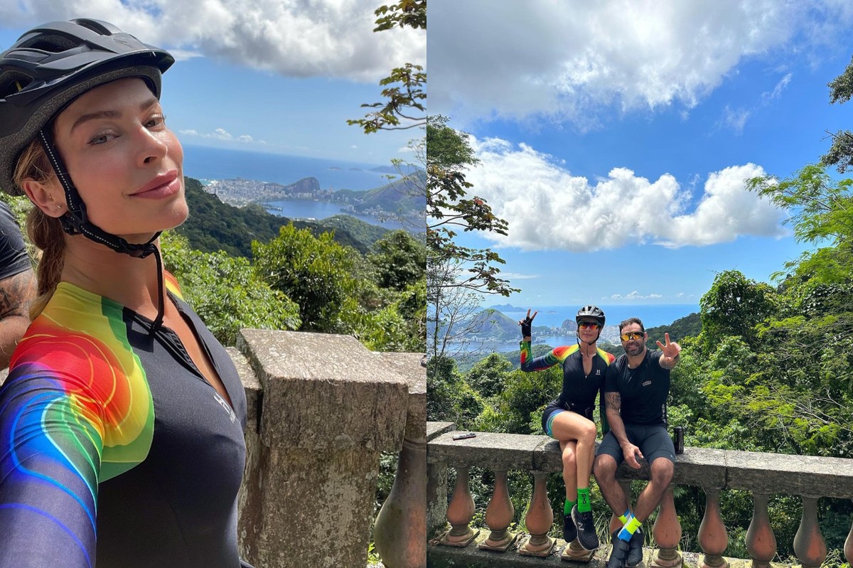 Grazi Massafera posa em vista deslumbrante no Rio após pedalada | GQ | GQ