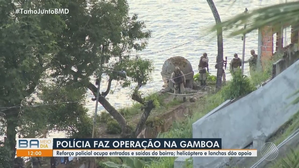 PM faz operação na Gamboa, em Salvador, após homens divulgarem vídeos ...