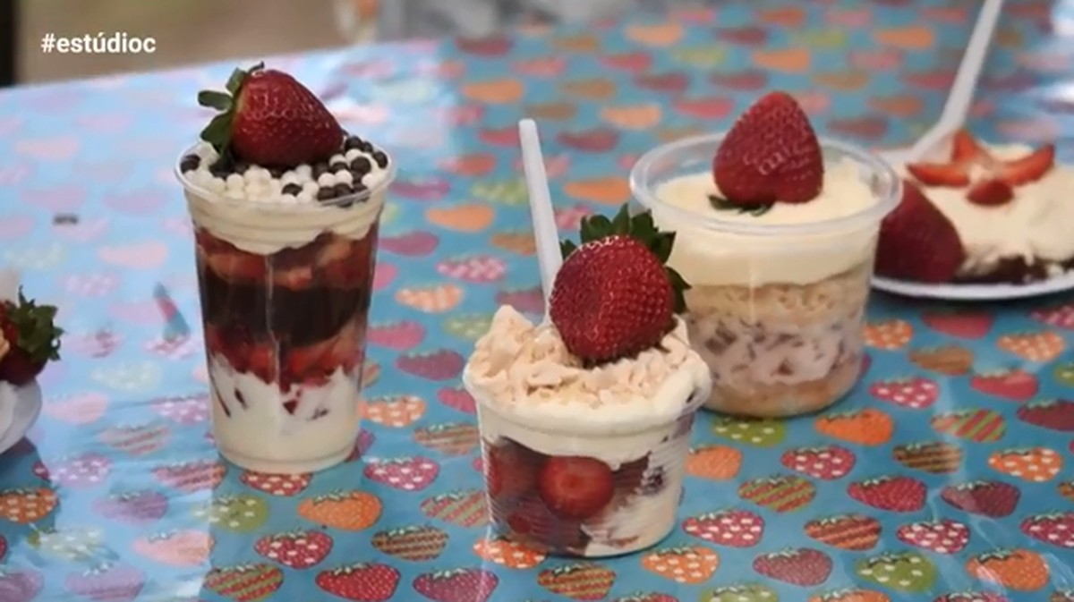 Receita de morango em nata com suspiro | Estúdio C | Rede Globo