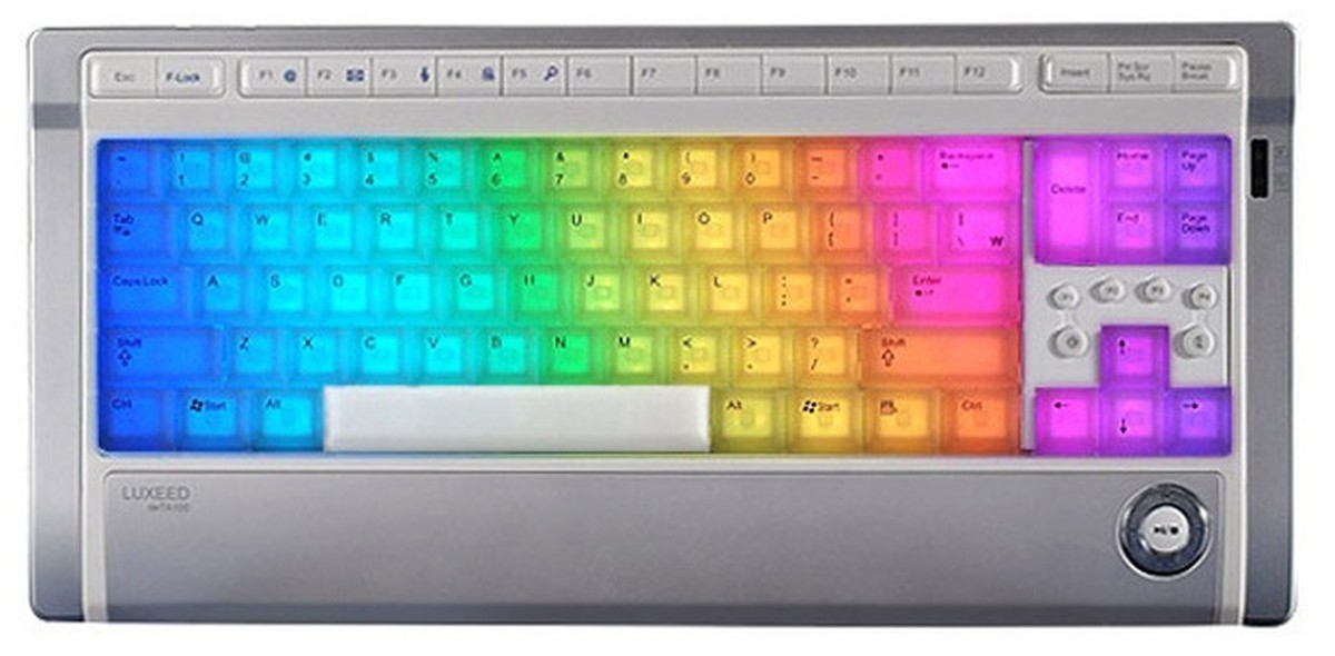 Teclado com 430 luzes LED coloridas | TechTudo