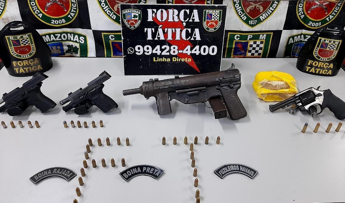 Homem é Preso Em Manaus Com Pistolas Submetralhadora E Drogas