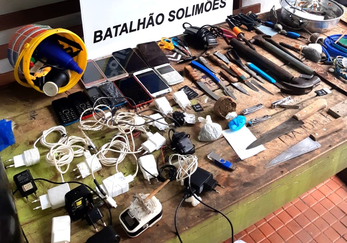 Polícia apreende armas, celulares e drogas durante revista em presídio ...