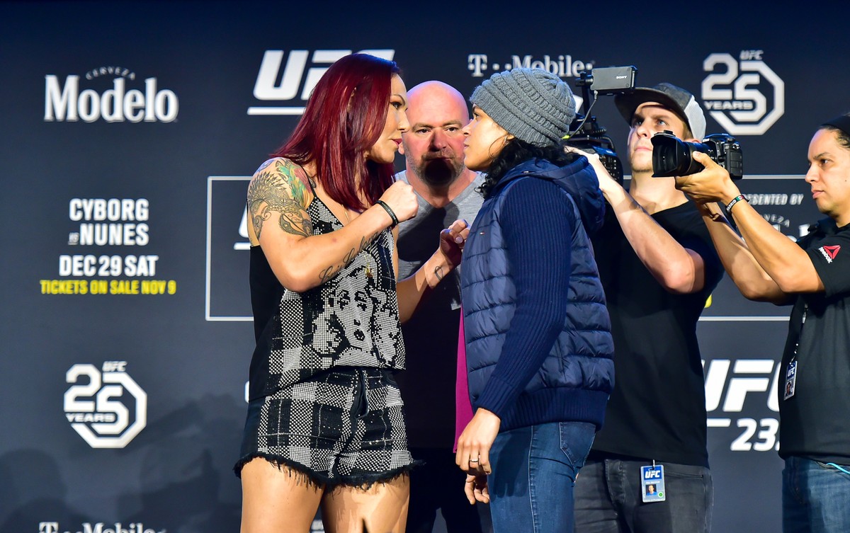 Cris Cyborg e Amanda Nunes batem boca em entrevista coletiva para o UFC ...