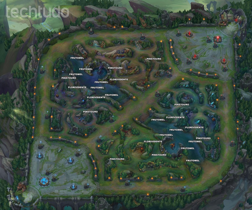 Bem-vindo a Summoner’s Rift! Conheça o mapa competitivo do LoL ...