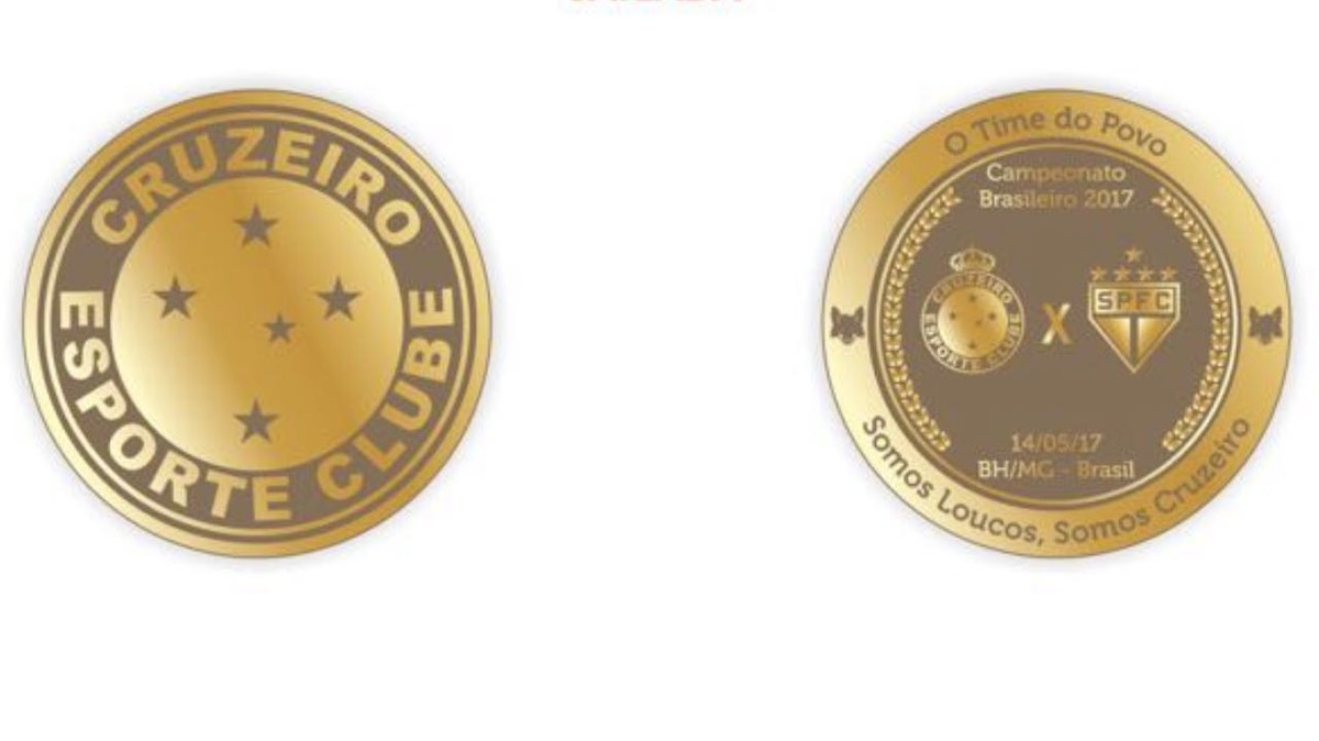 Cruzeiro lança moedas comemorativas para jogos do Campeonato Brasileiro ...