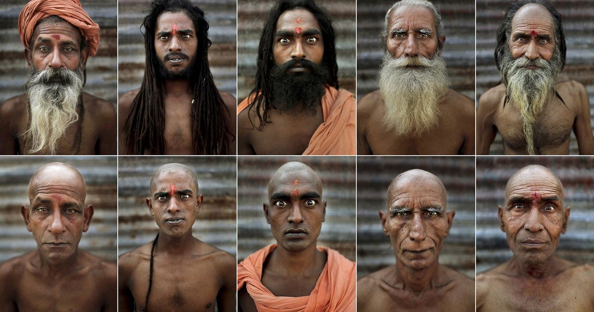 G1 - Indianos exibem visual após rasparem cabelo e barba em ritual ...