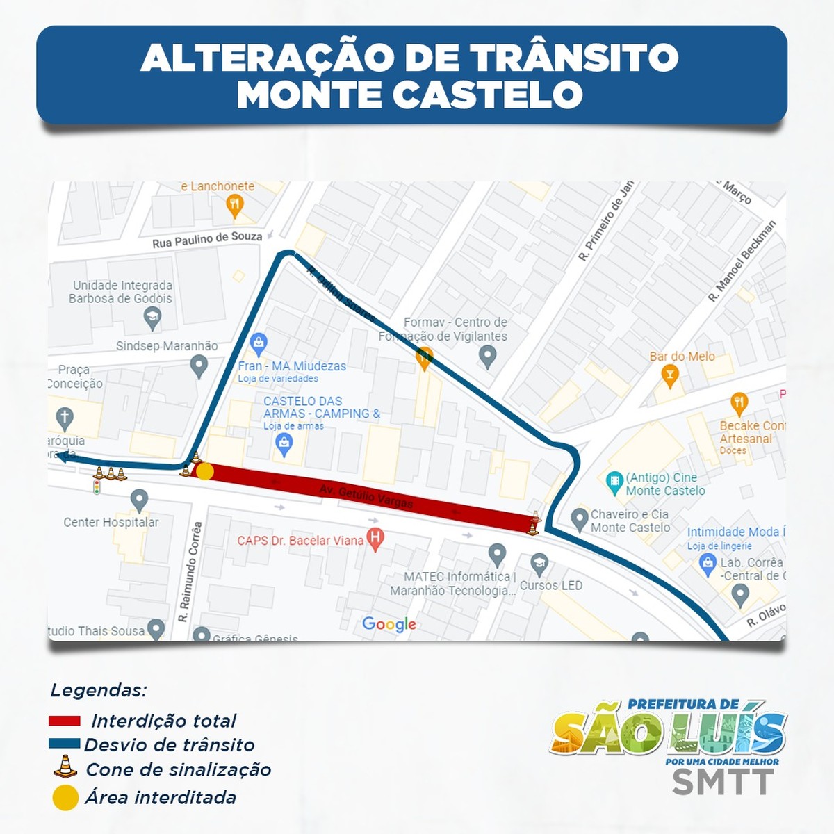 Prefeitura inicia obra e altera trânsito no bairro Monte Castelo em São ...